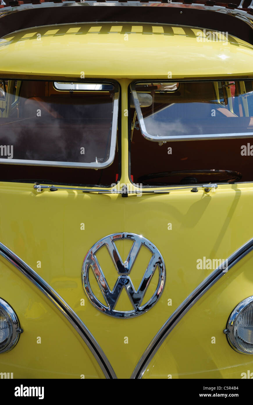 A split screen VW van at the 'Bug Jam' VW festival at Santa Pod ...