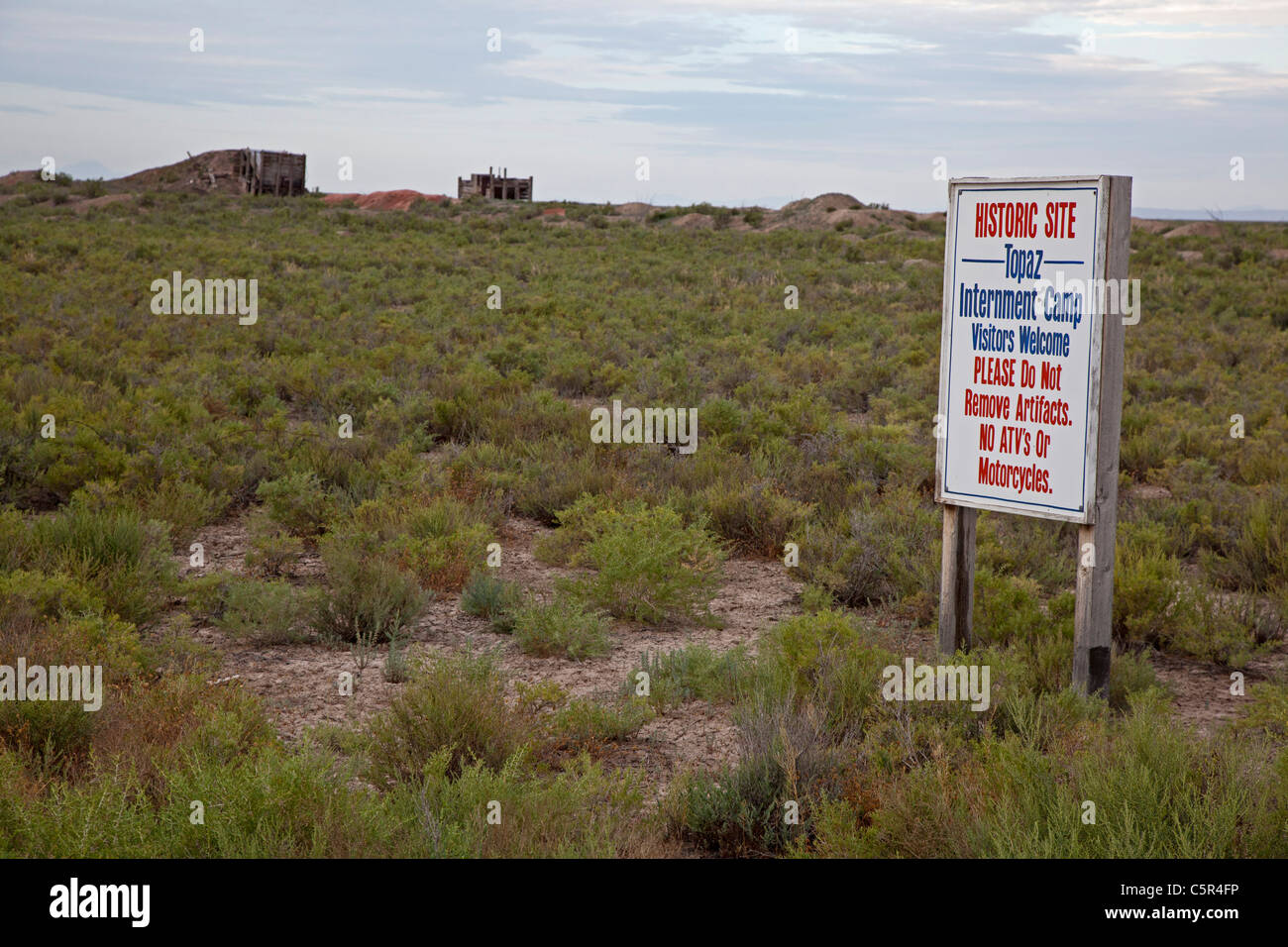 Site of World War II Topaz Internment Camp for Japanese-Americans Stock ...