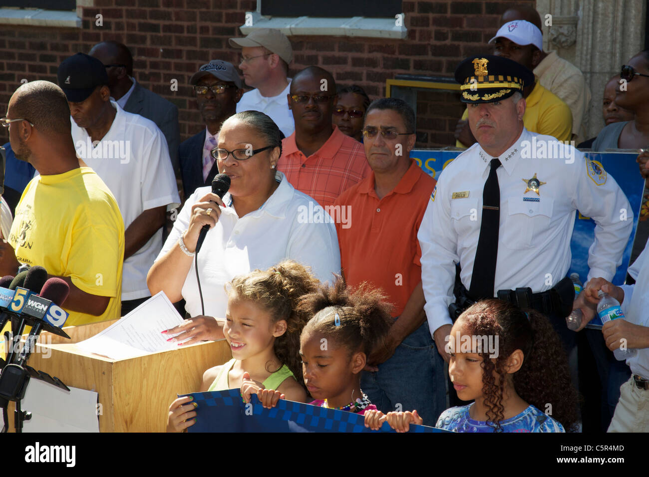 29th Ward Alderman Deborah Graham speaks at an anti-violence rally in ...