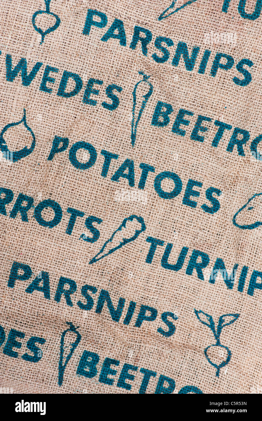 Hessian Vegetable sack pattern Stock Photo - Alamy
