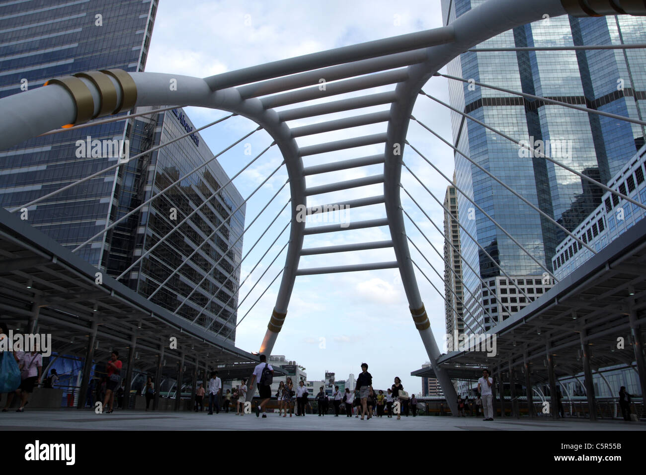Bridge across Sathorn junction in Bangkok Stock Photo - Alamy