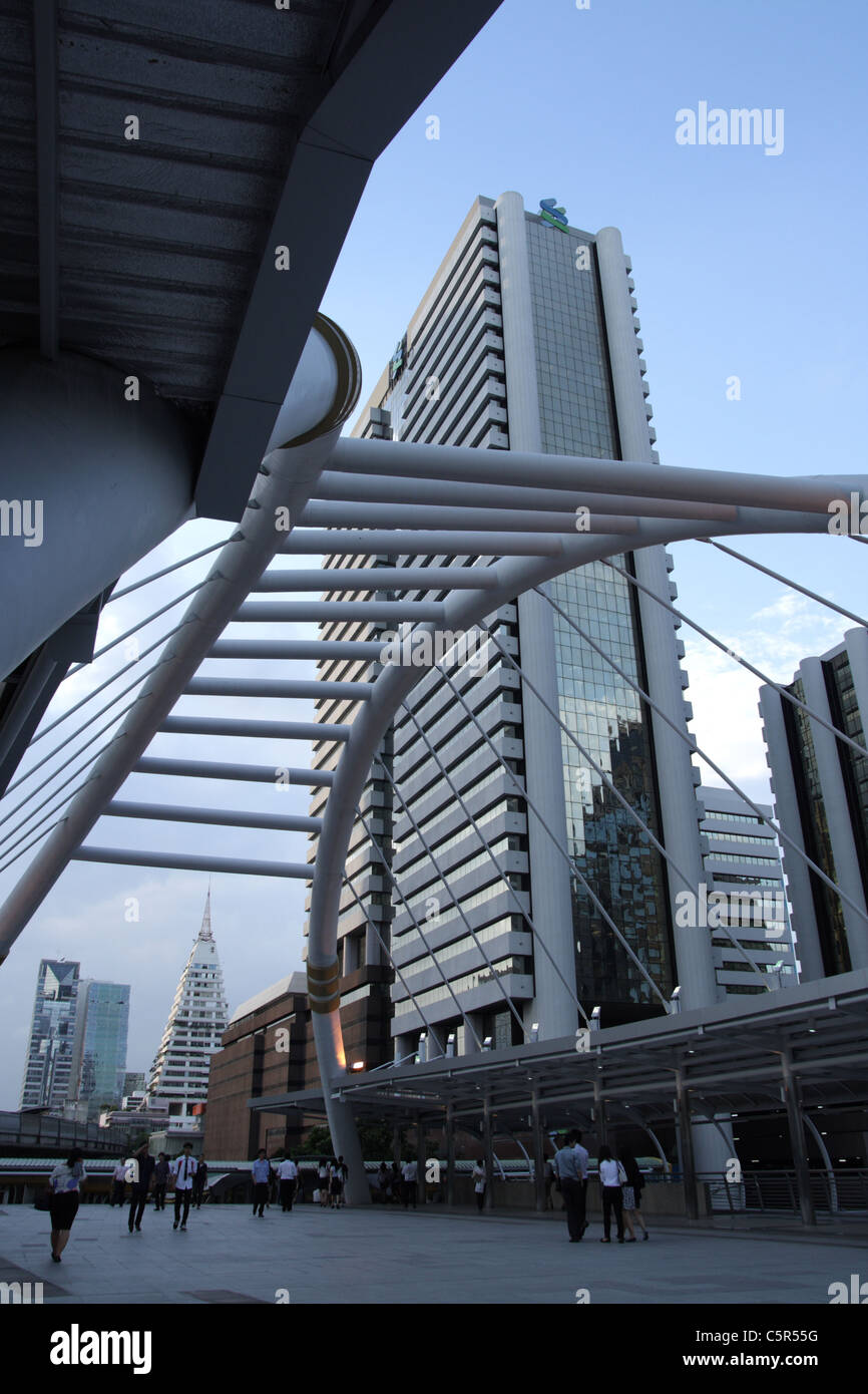 Bridge across Sathorn junction in Bangkok Stock Photo - Alamy