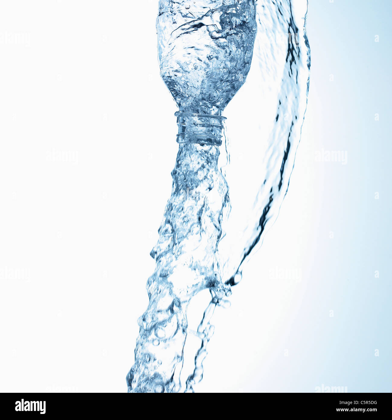 Water flowing down from a bottle Stock Photo - Alamy