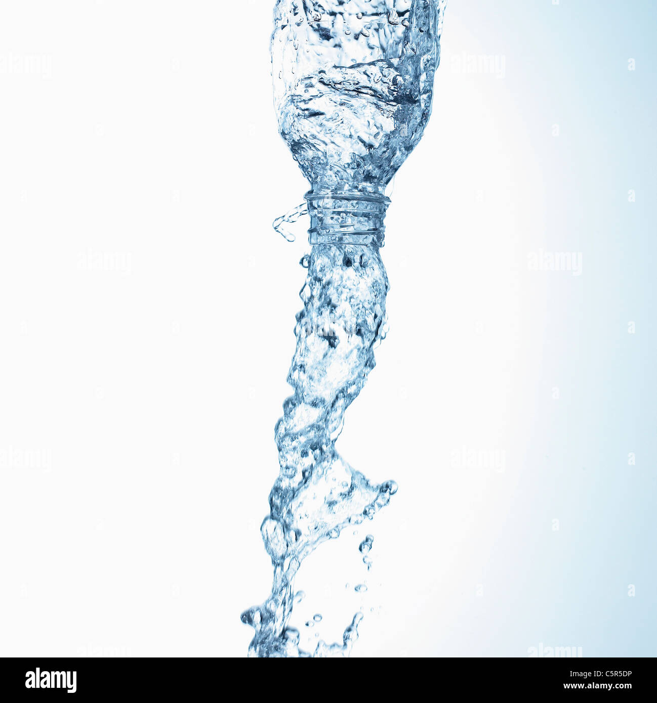 Water flowing down from a bottle Stock Photo - Alamy