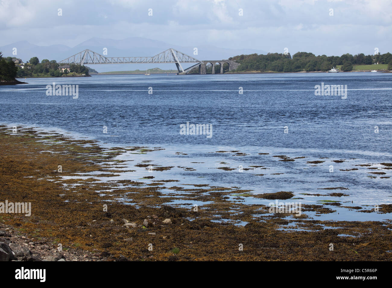 Connel bridge seen from the east located over the falls of Lora 5 miles ...