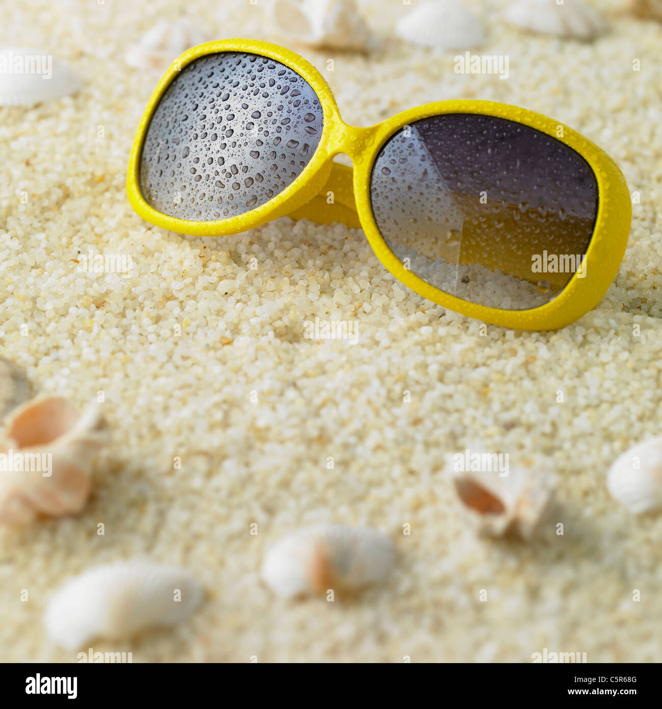 Water moist on sunglasses Stock Photo - Alamy