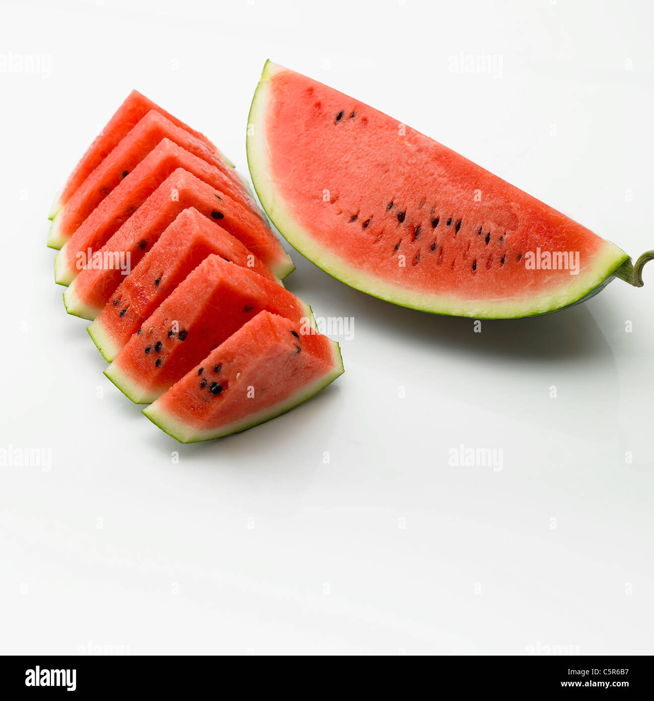 Watermelon cut into sections hi-res stock photography and images - Alamy