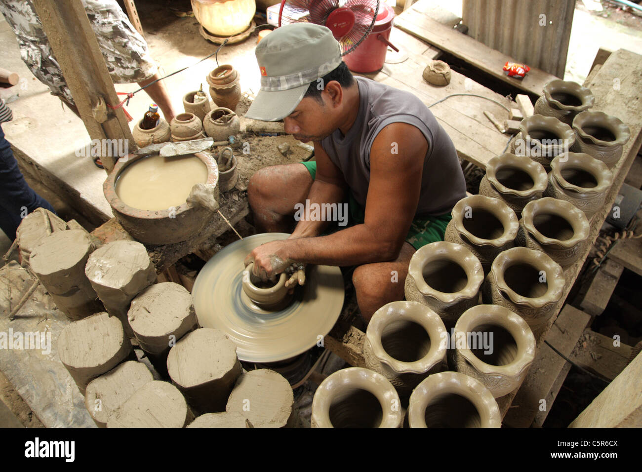 A man making pottery at Koh Kret , Thailand Stock Photo - Alamy