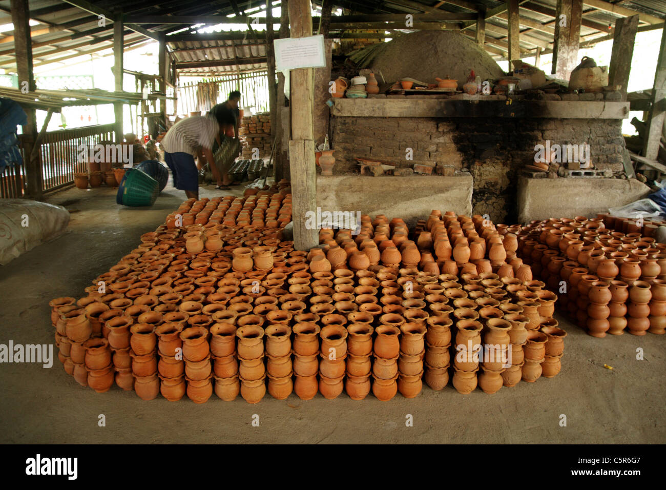 Pottery preparing in Factory Stock Photo - Alamy