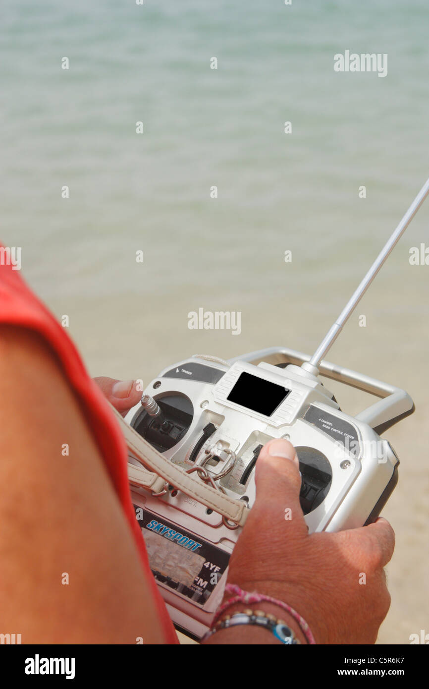 Remote controll device for model boats Stock Photo - Alamy