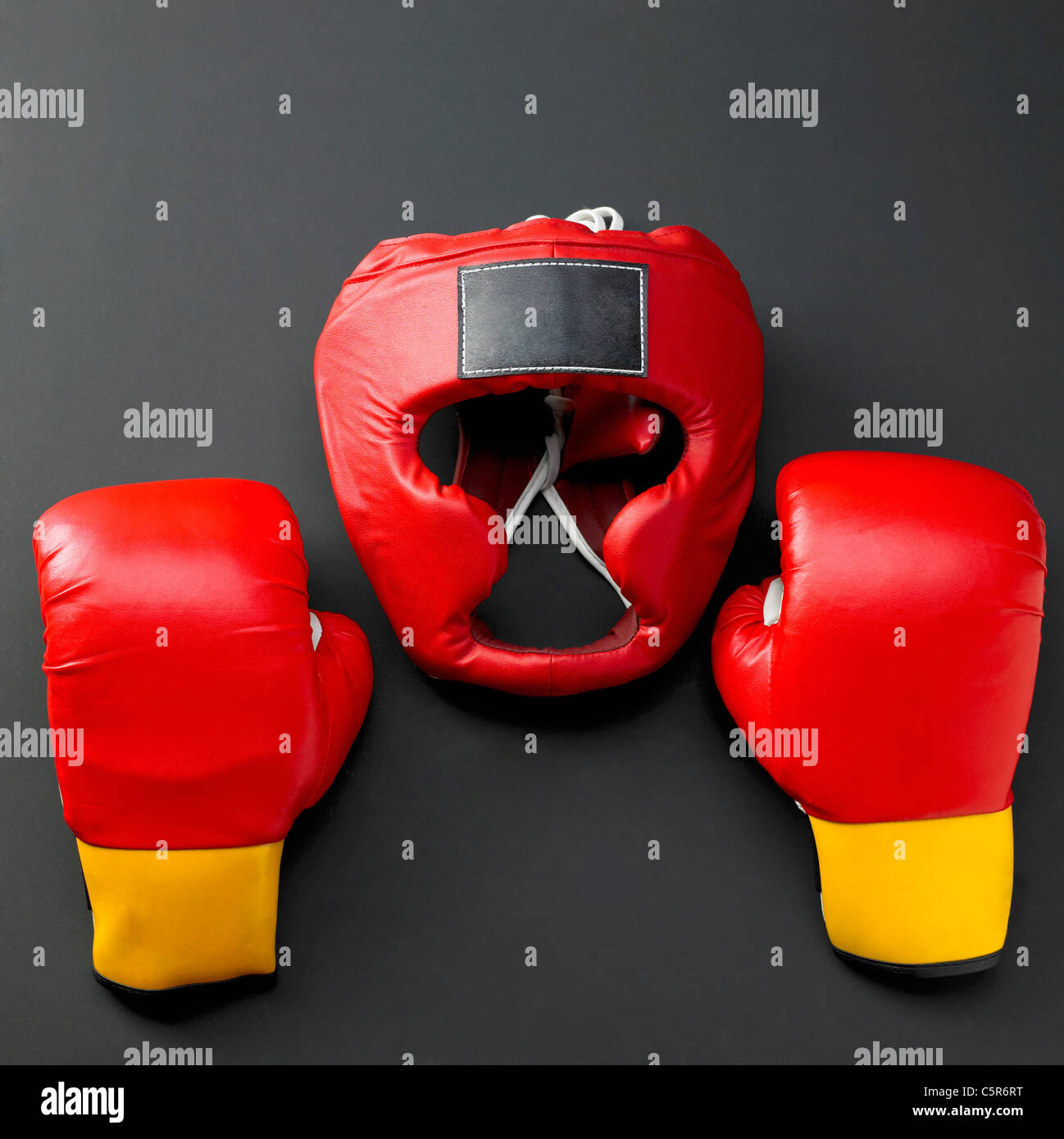 Red boxing gears Stock Photo - Alamy