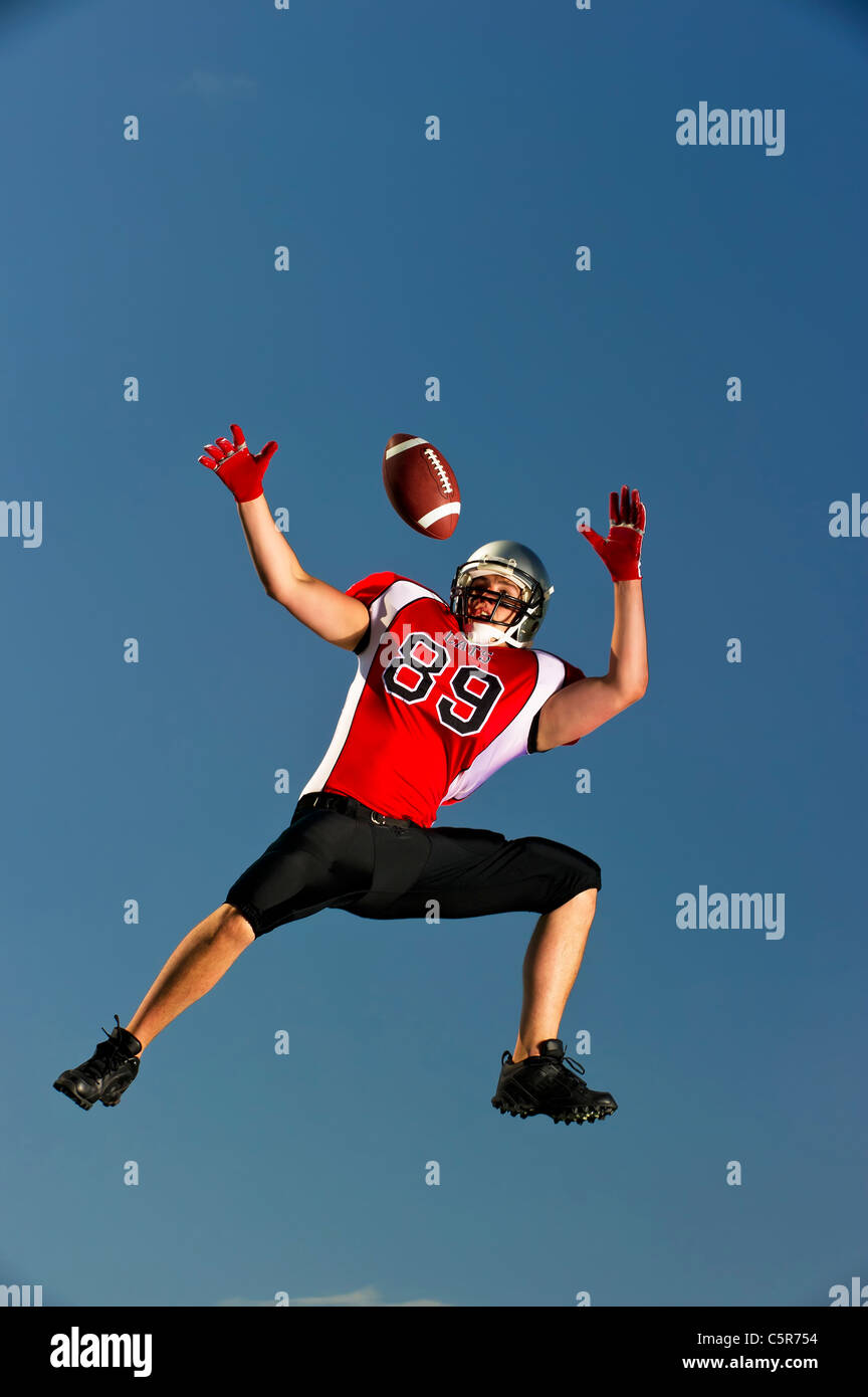 Cartoon American Football Player Catching