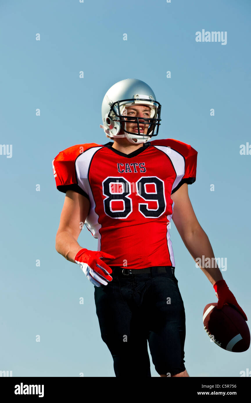 American Football player with wide reciever number on jersey Stock ...