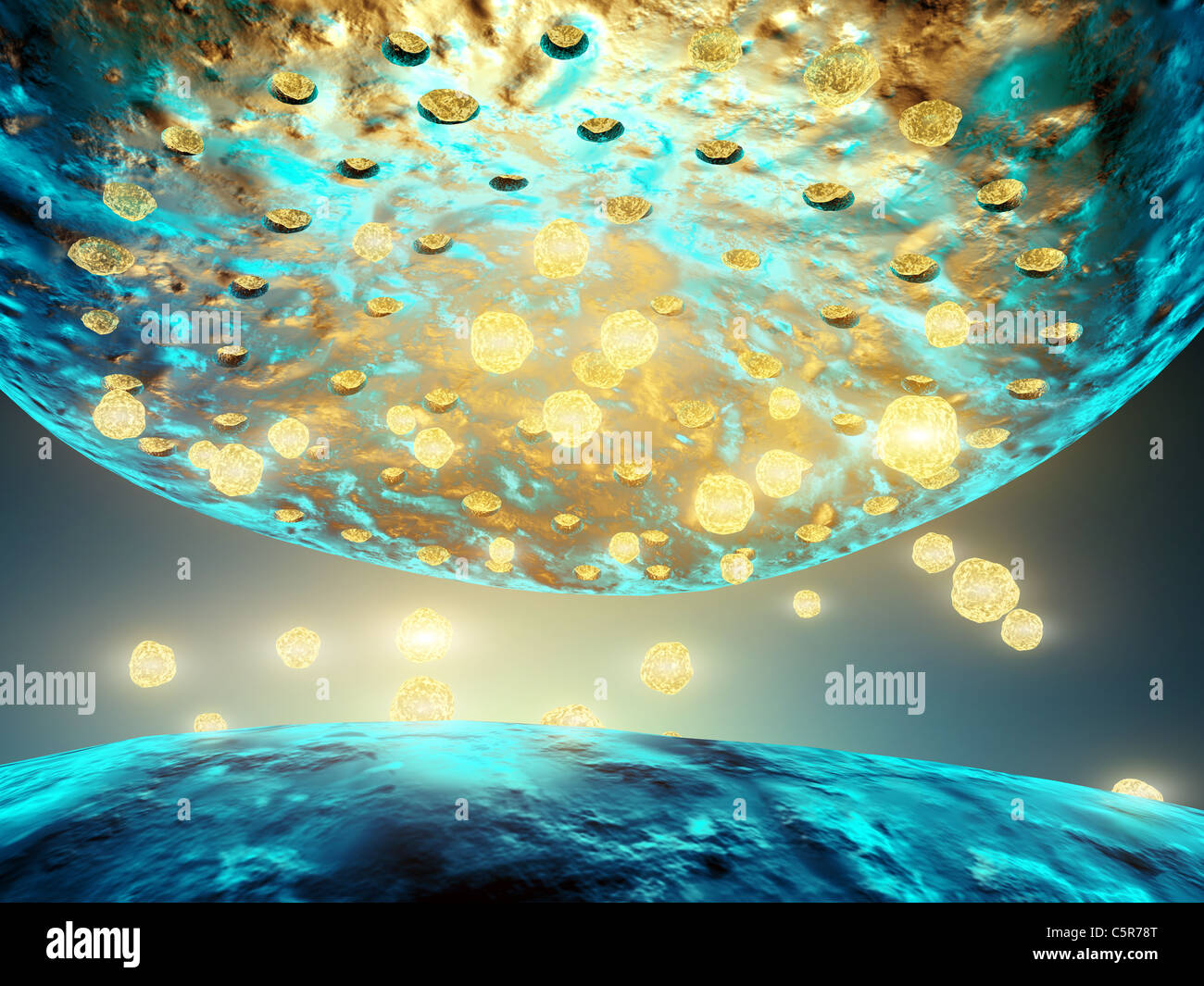 Synaptic transmission , 3d illustration Stock Photo - Alamy
