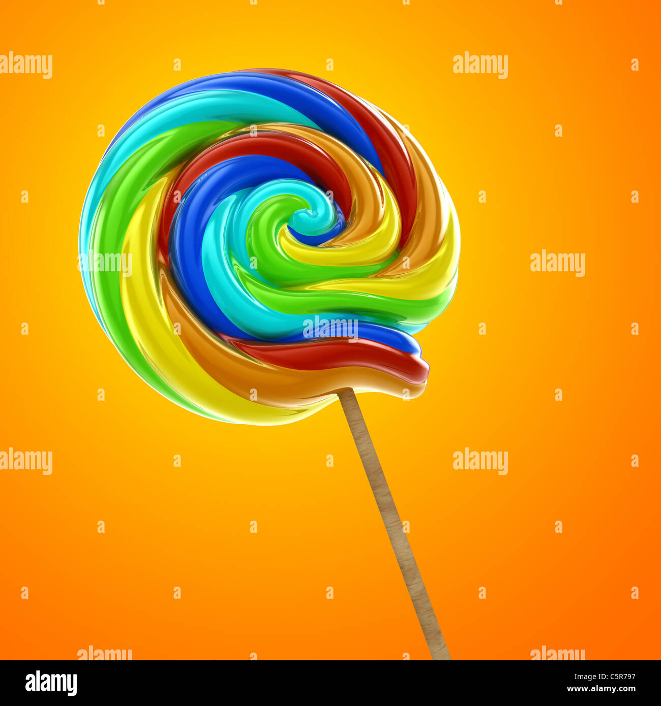 Lollipop candy , 3d illustration Stock Photo - Alamy