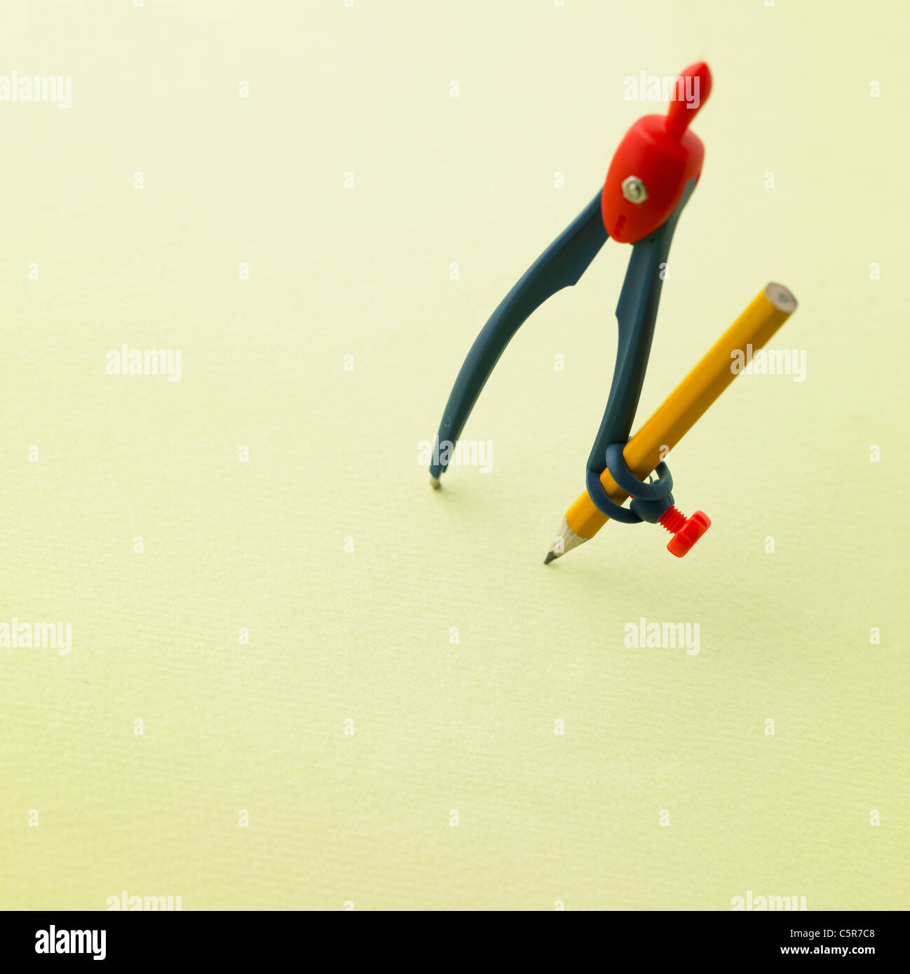 A compass and a pencil Stock Photo - Alamy