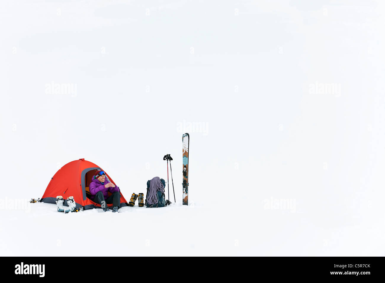 Winter snow peaks Cut Out Stock Images & Pictures - Alamy