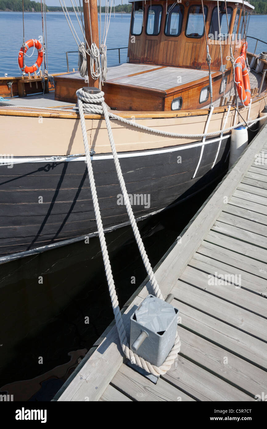 A docked sailing ship at Lappeenranta harbour Stock Photo - Alamy