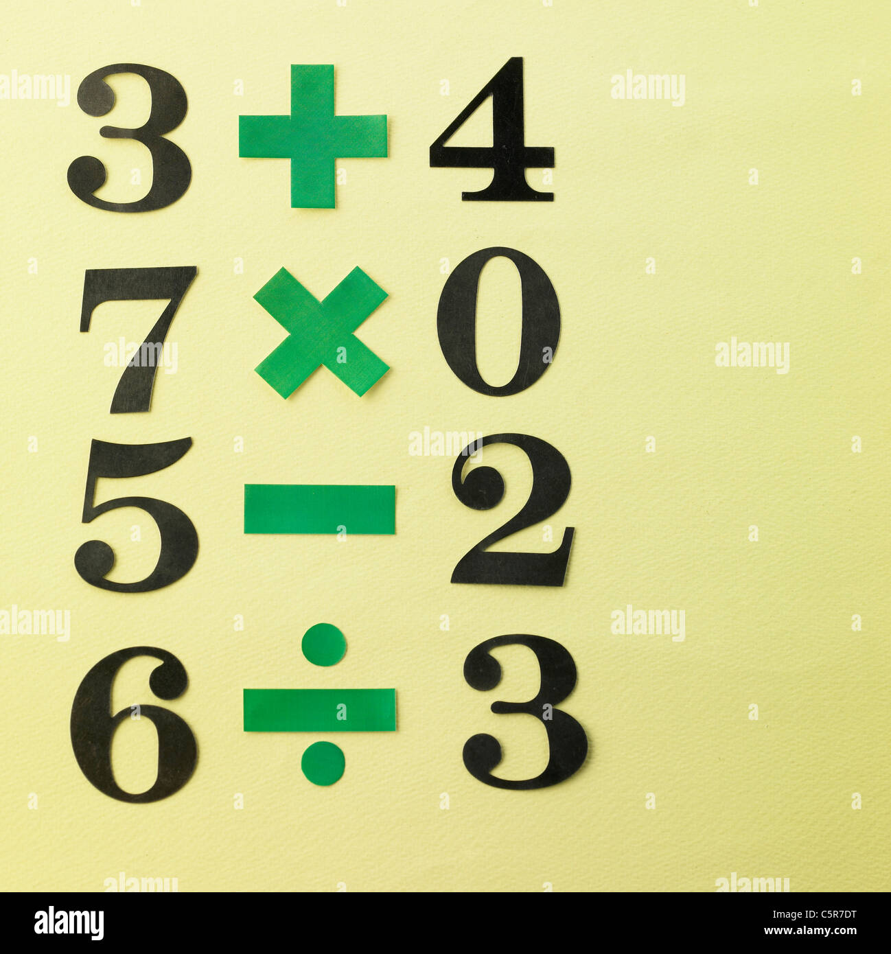 Numbers and signs Stock Photo - Alamy