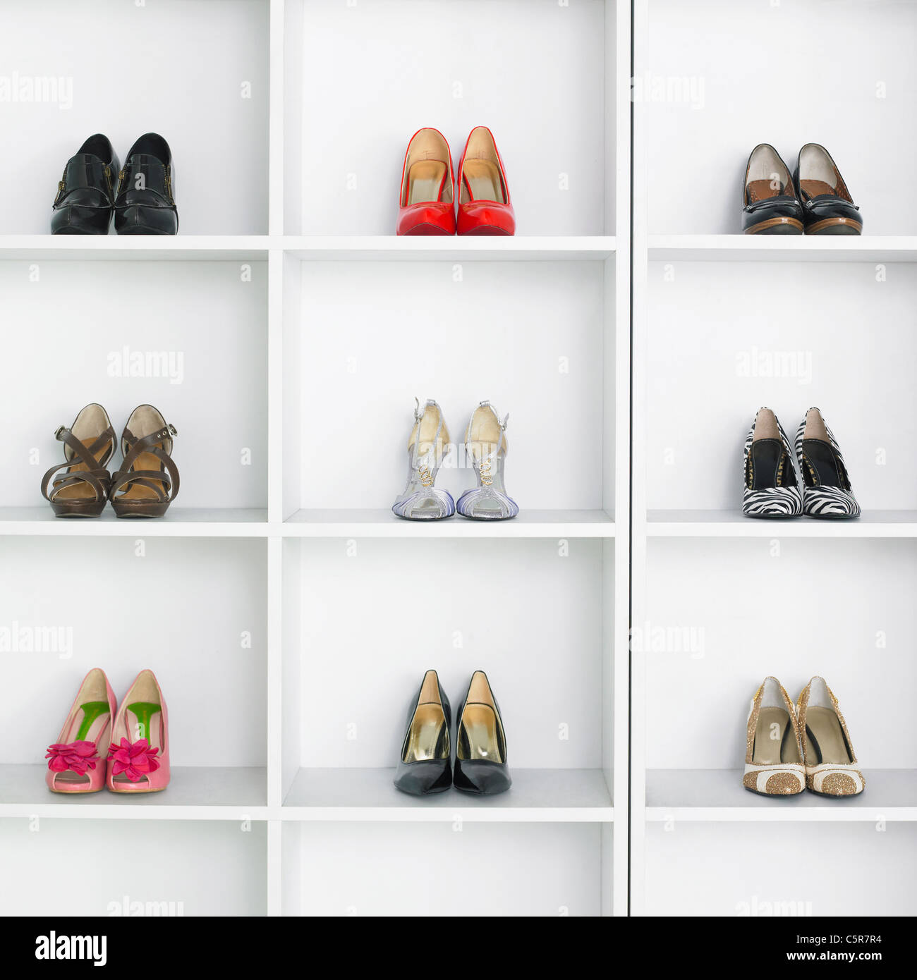 Shoes on display Stock Photo - Alamy