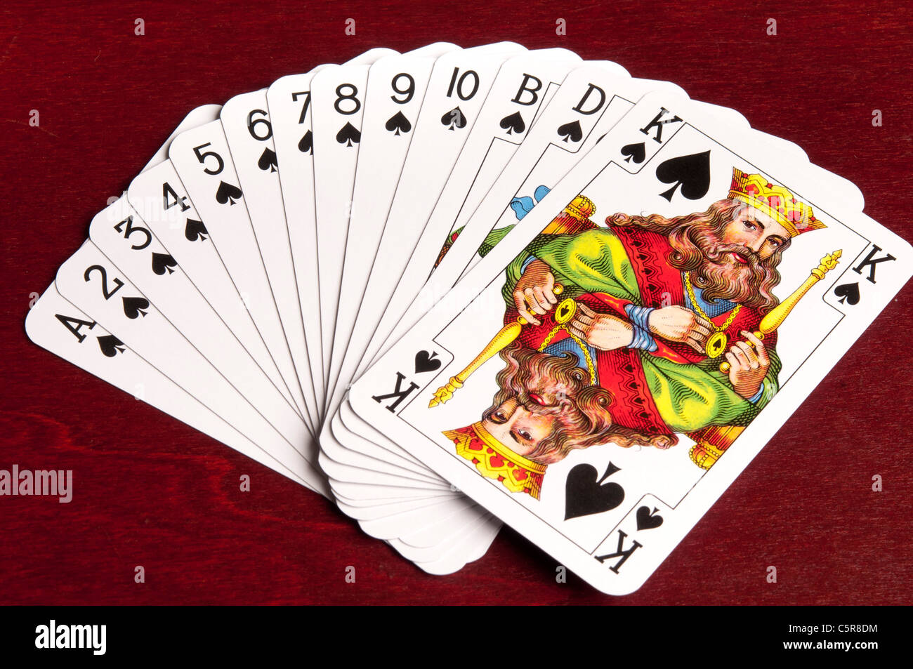 playing cards set of Spades Stock Photo - Alamy