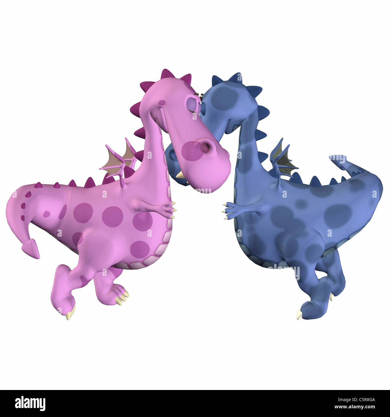 Illustration of a couple of dragon isolated on a white background Stock ...