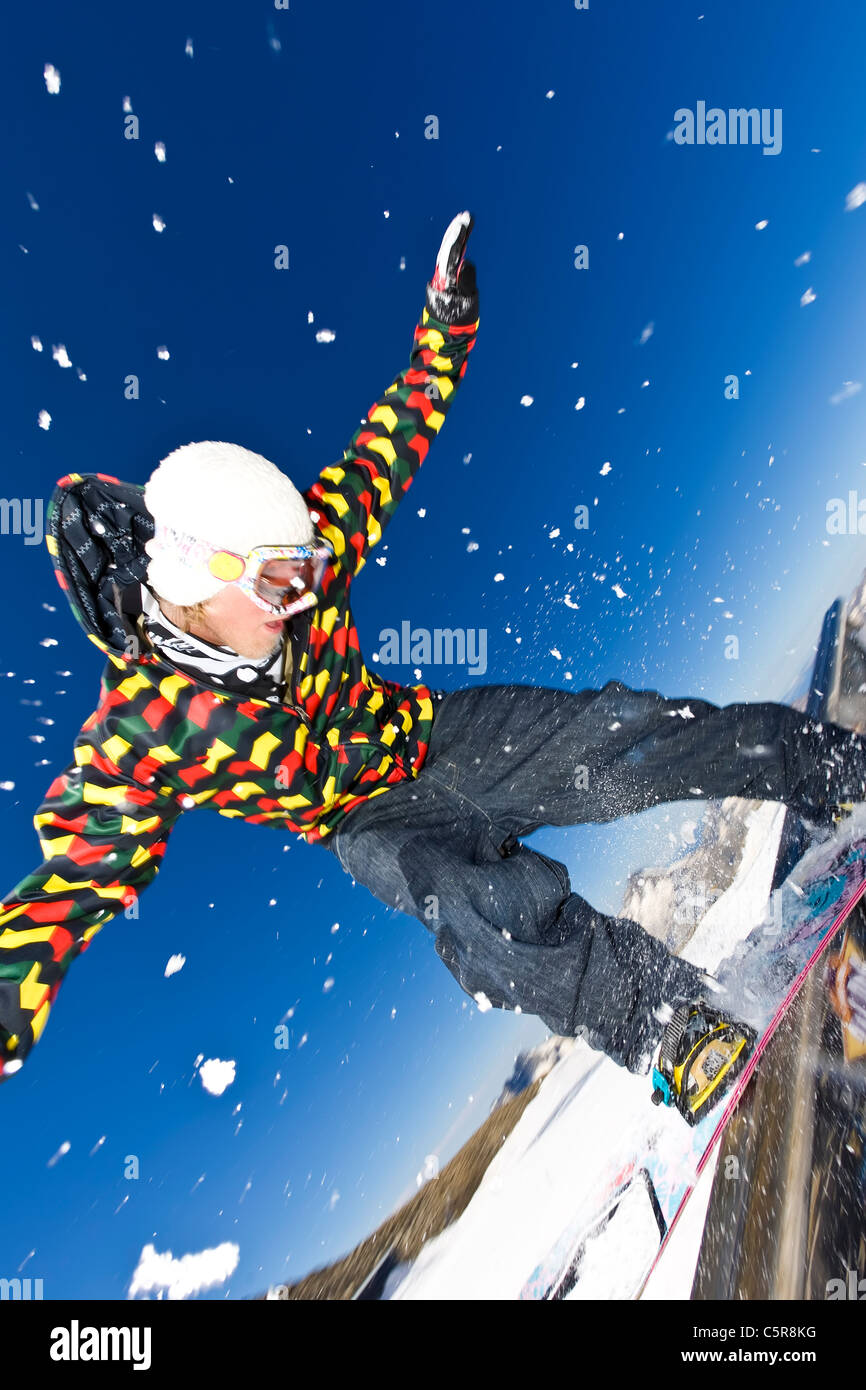 Snowboarding rail hi-res stock photography and images - Alamy