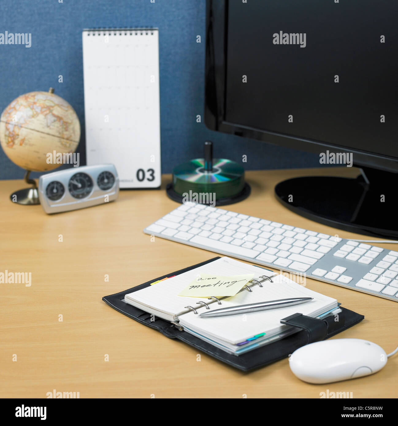 Many objects on an office desk Stock Photo - Alamy