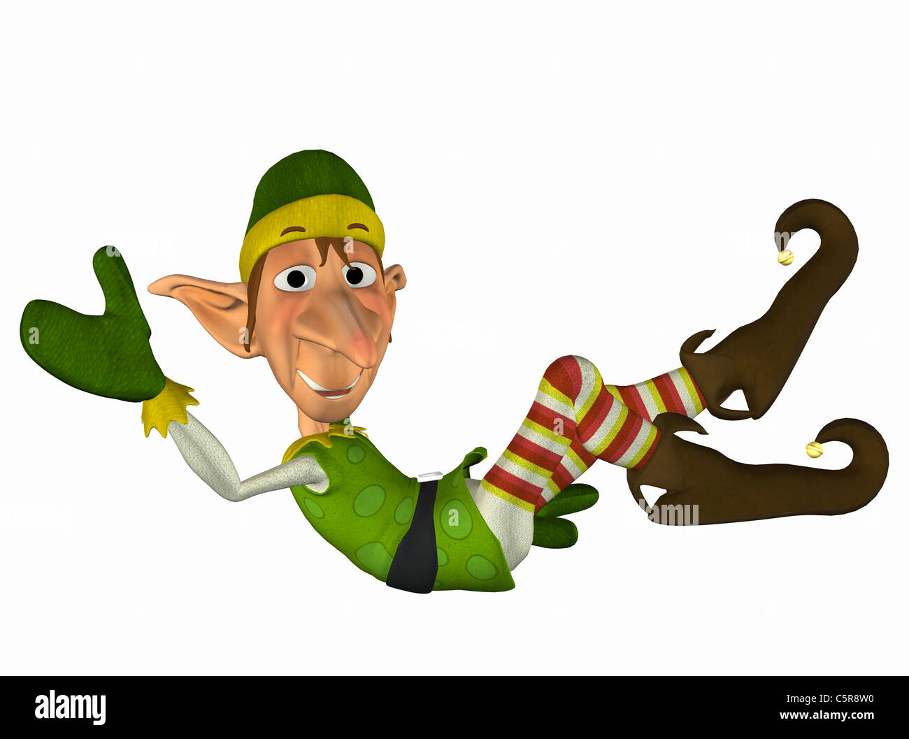 Christmas Elf isolated on a white background Stock Photo - Alamy