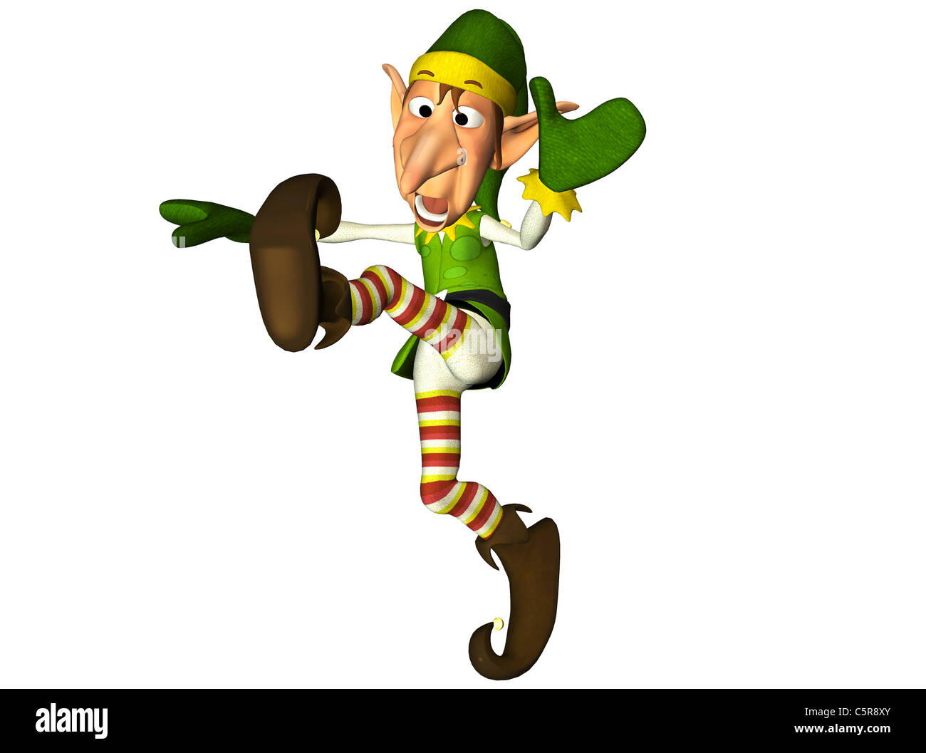 Christmas Elf isolated on a white background Stock Photo - Alamy