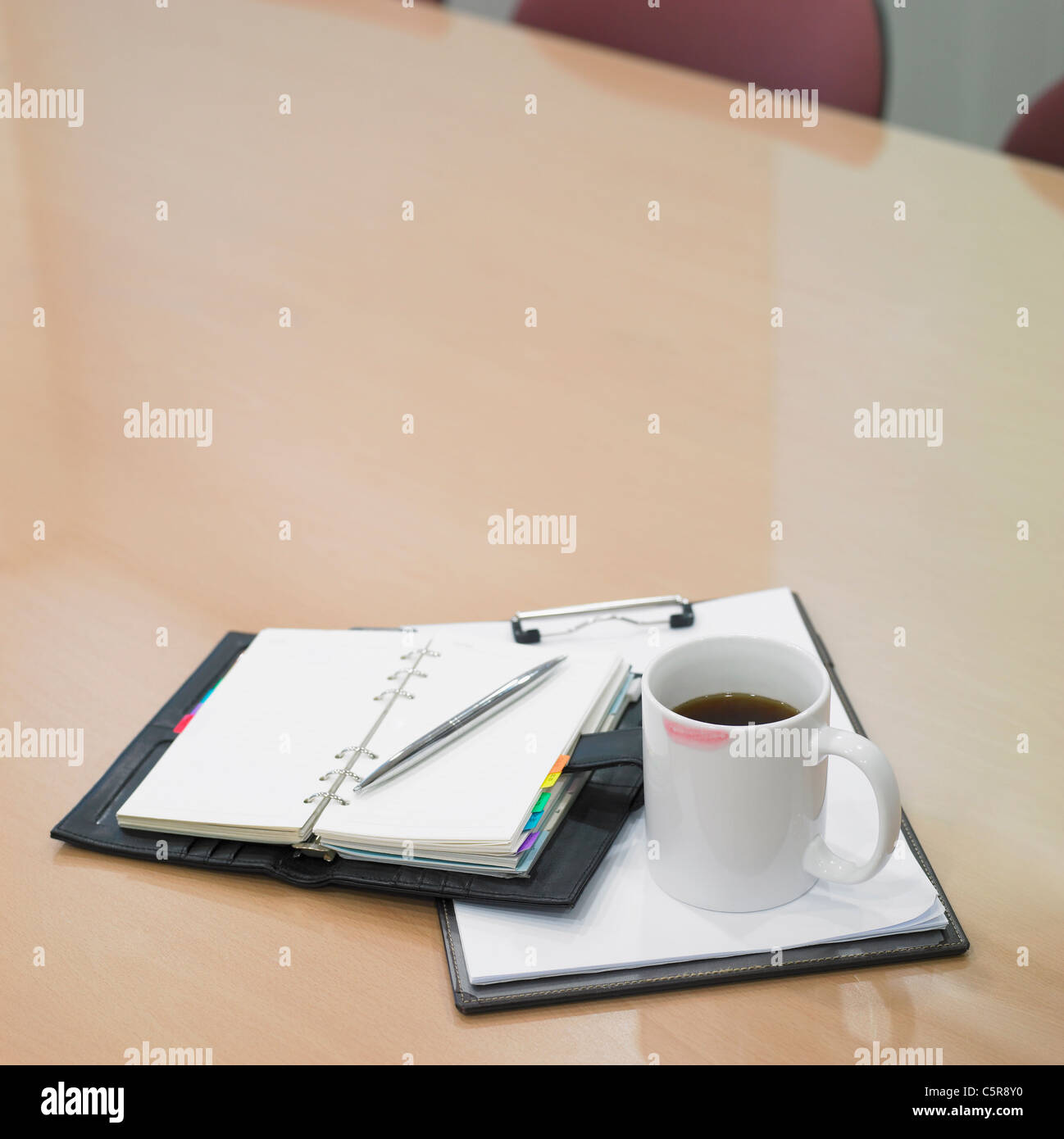 A notebook, a notepad and coffee mug Stock Photo - Alamy