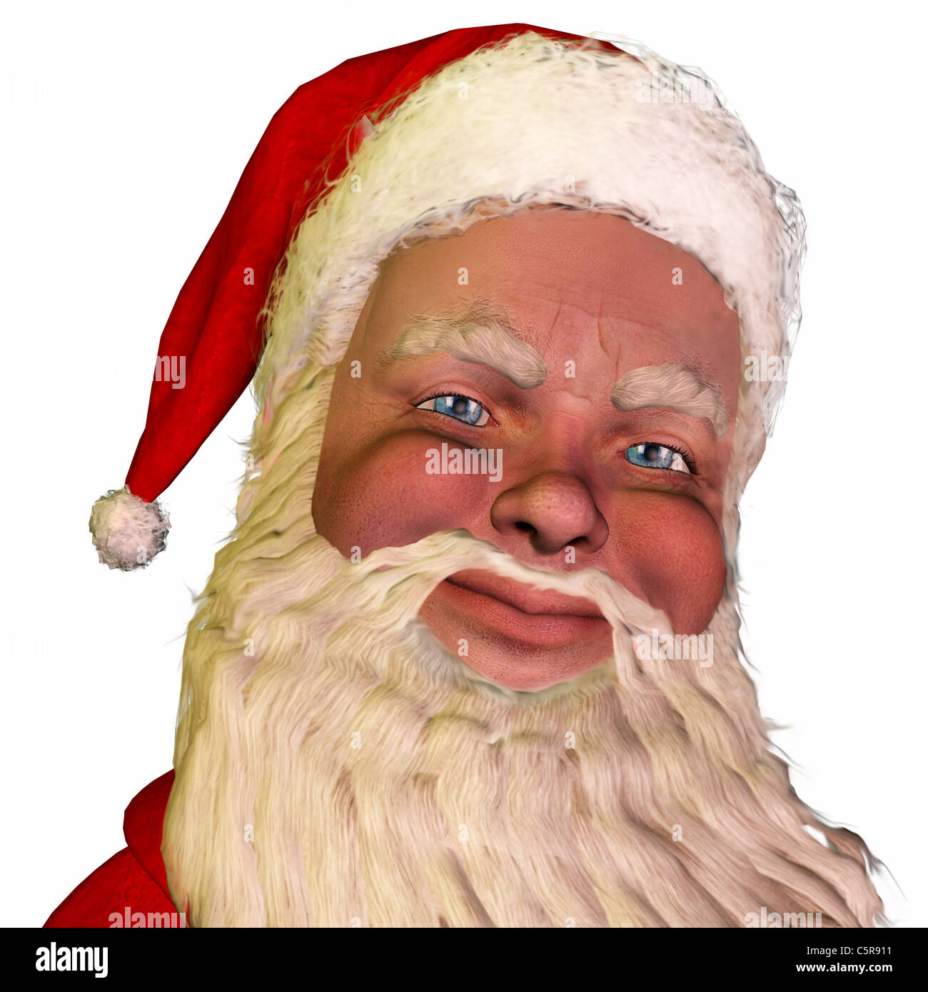 Illustration of the face of Santa Claus Stock Photo - Alamy