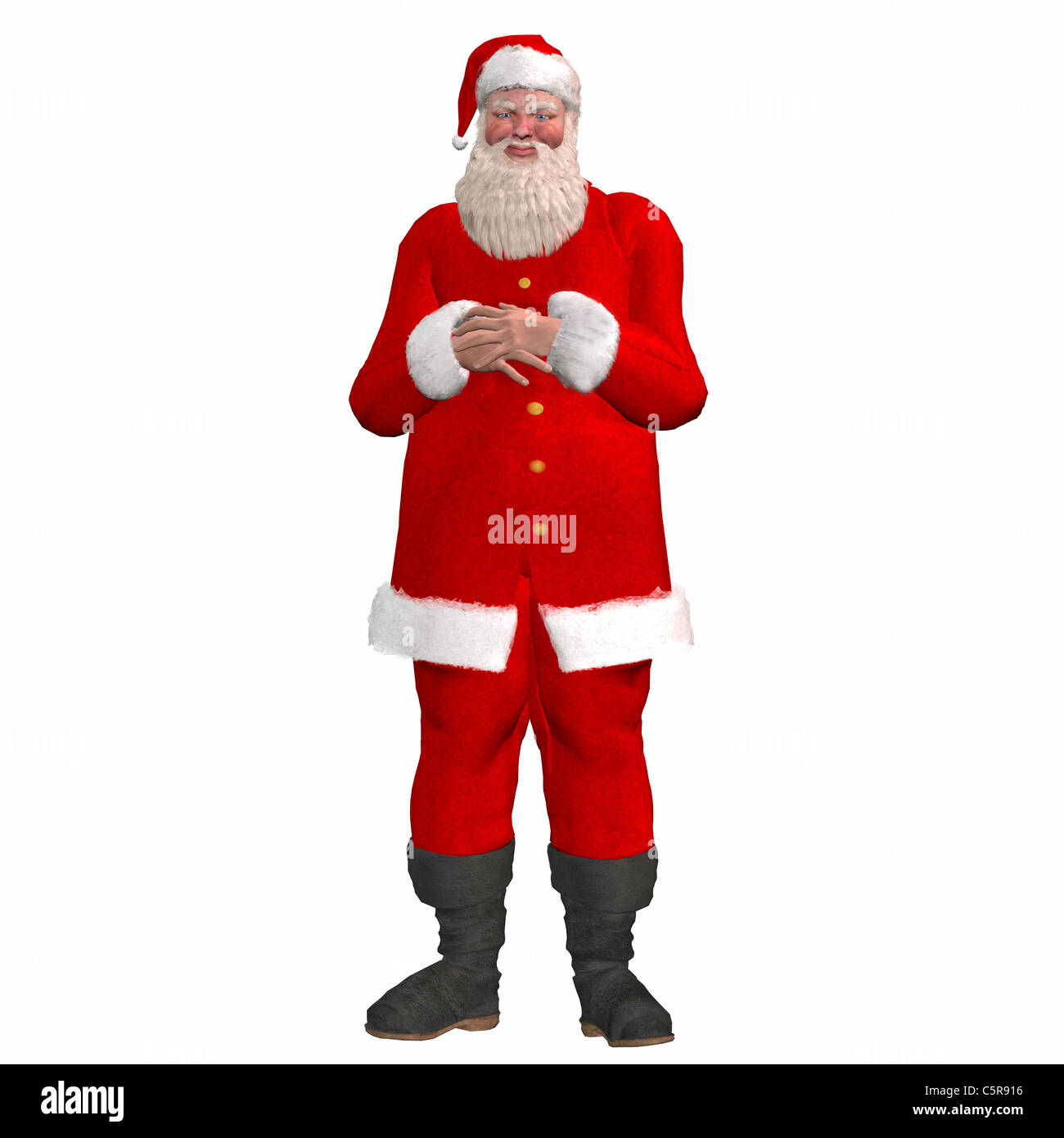 Illustration of Santa Claus isolated on a white background Stock Photo ...
