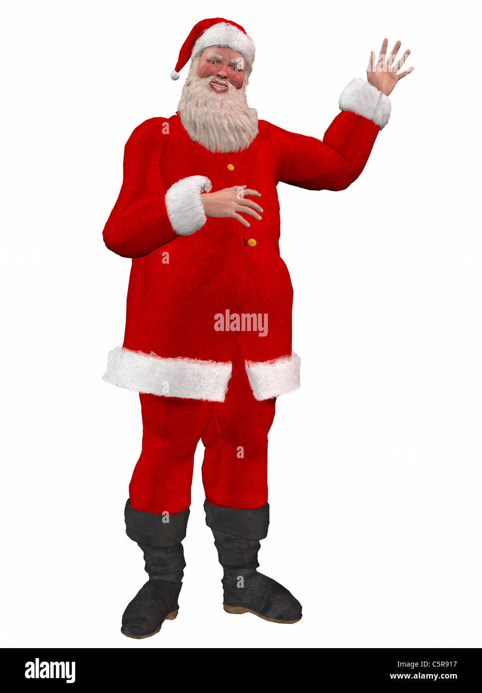 Illustration of Santa Claus isolated on a white background Stock Photo ...