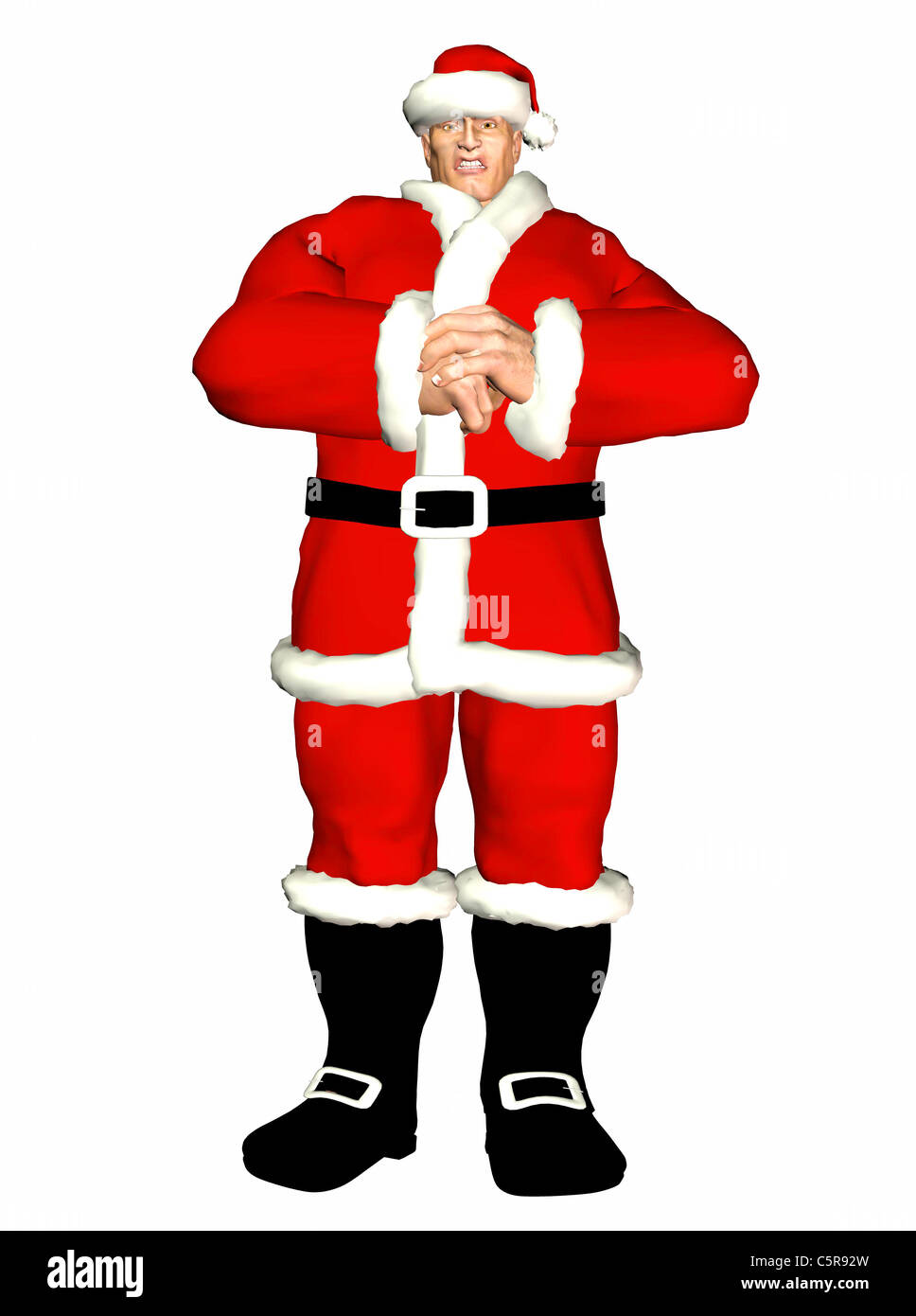 Illustration of Evil Santa Claus isolated on a white background Stock ...