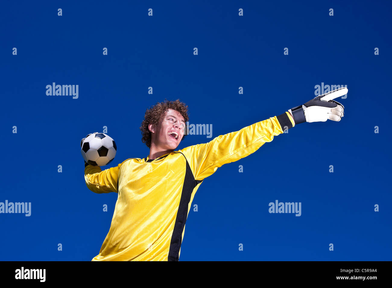 Football points goalkeeper hi-res stock photography and images - Alamy