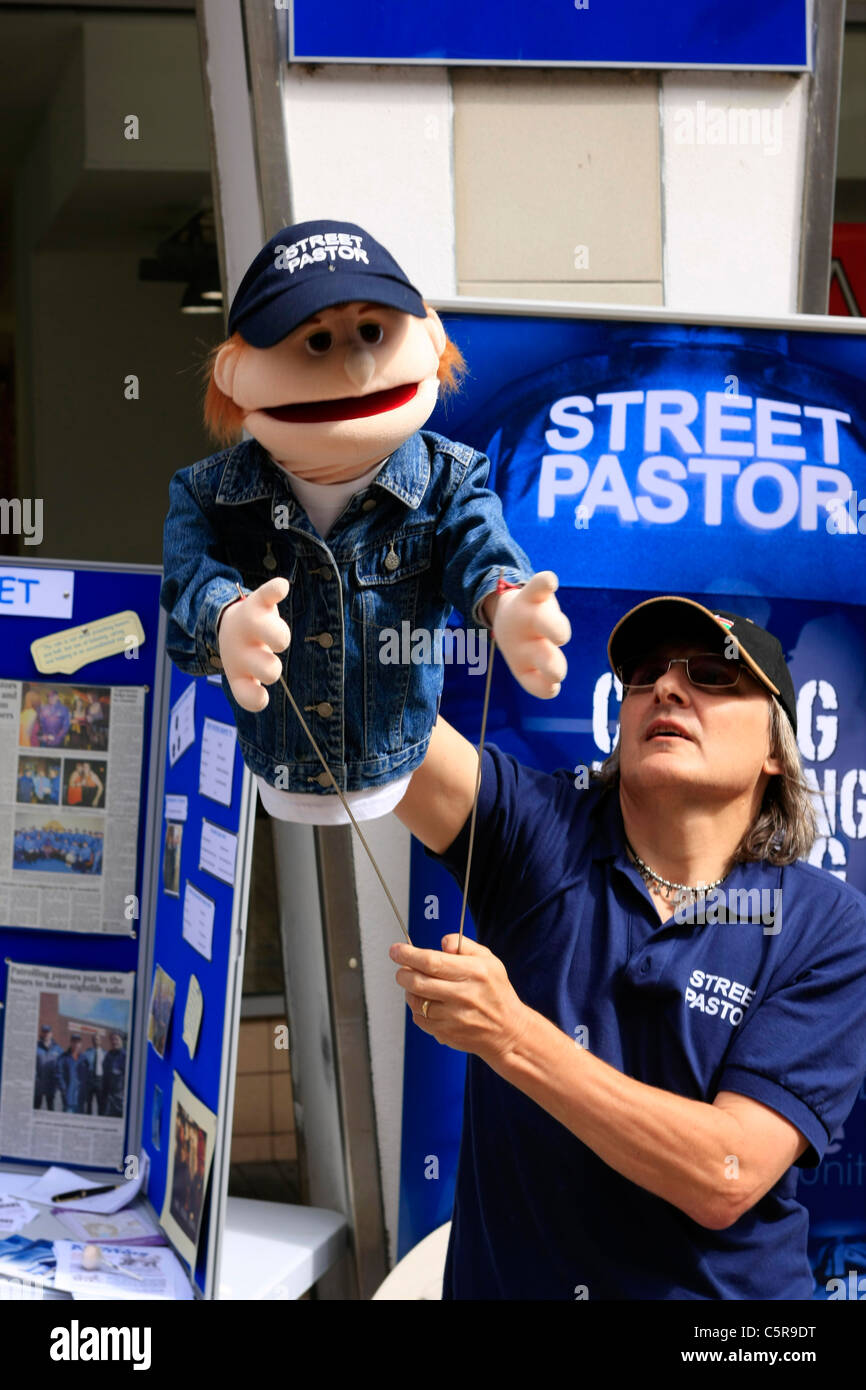 Street Pastor spreading the word of God using a Puppet Stock Photo - Alamy