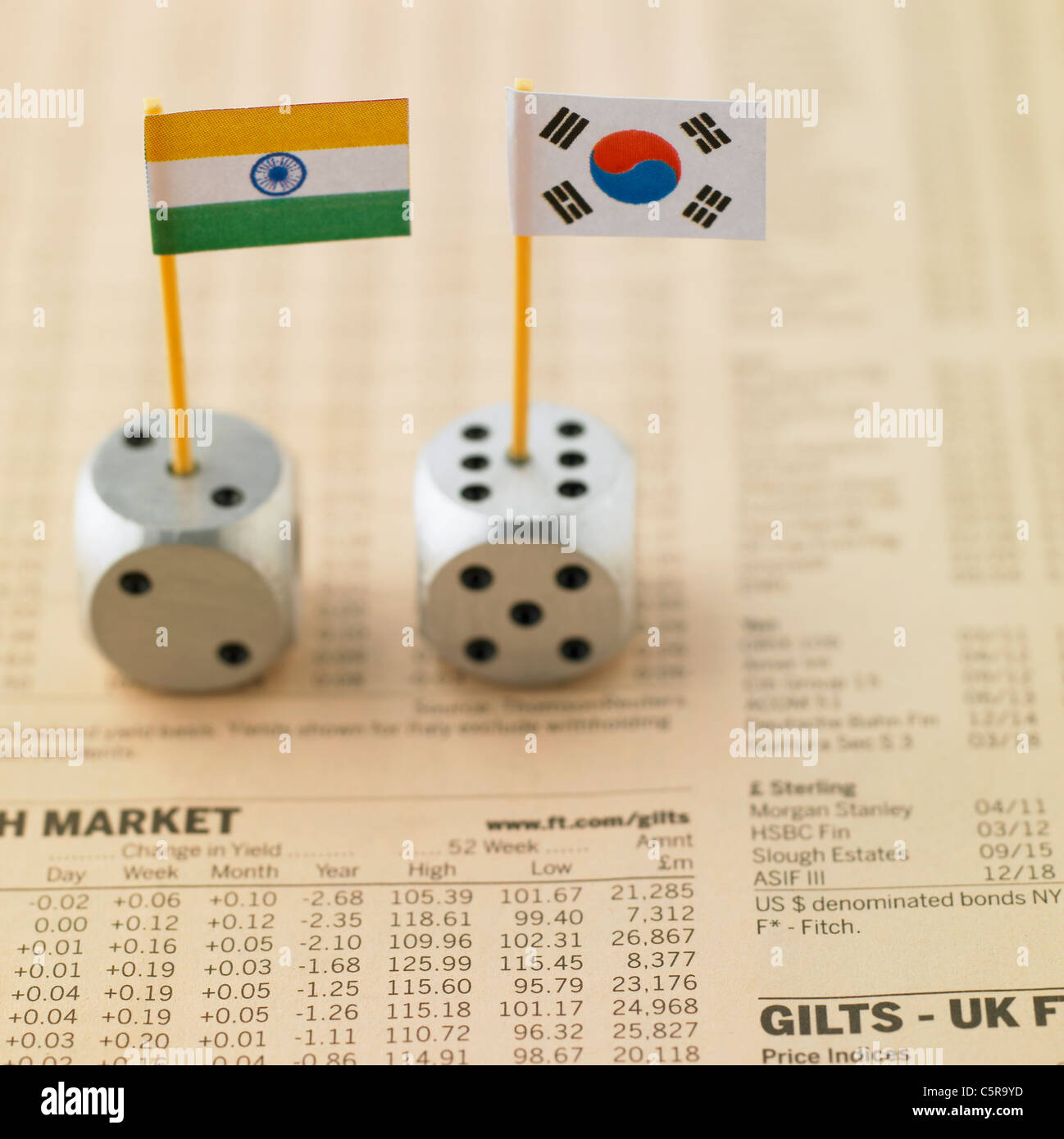 Flags from many countries on dice Stock Photo - Alamy