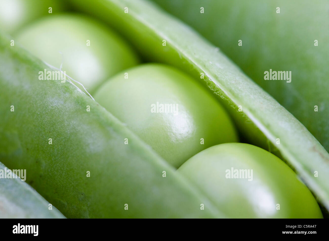 Pea Pod with peas Stock Photo - Alamy