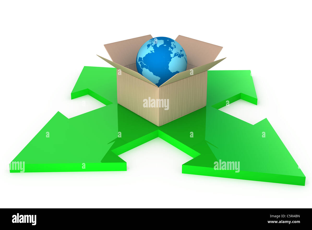 World delivery container 3d concept isolated on white Stock Photo - Alamy