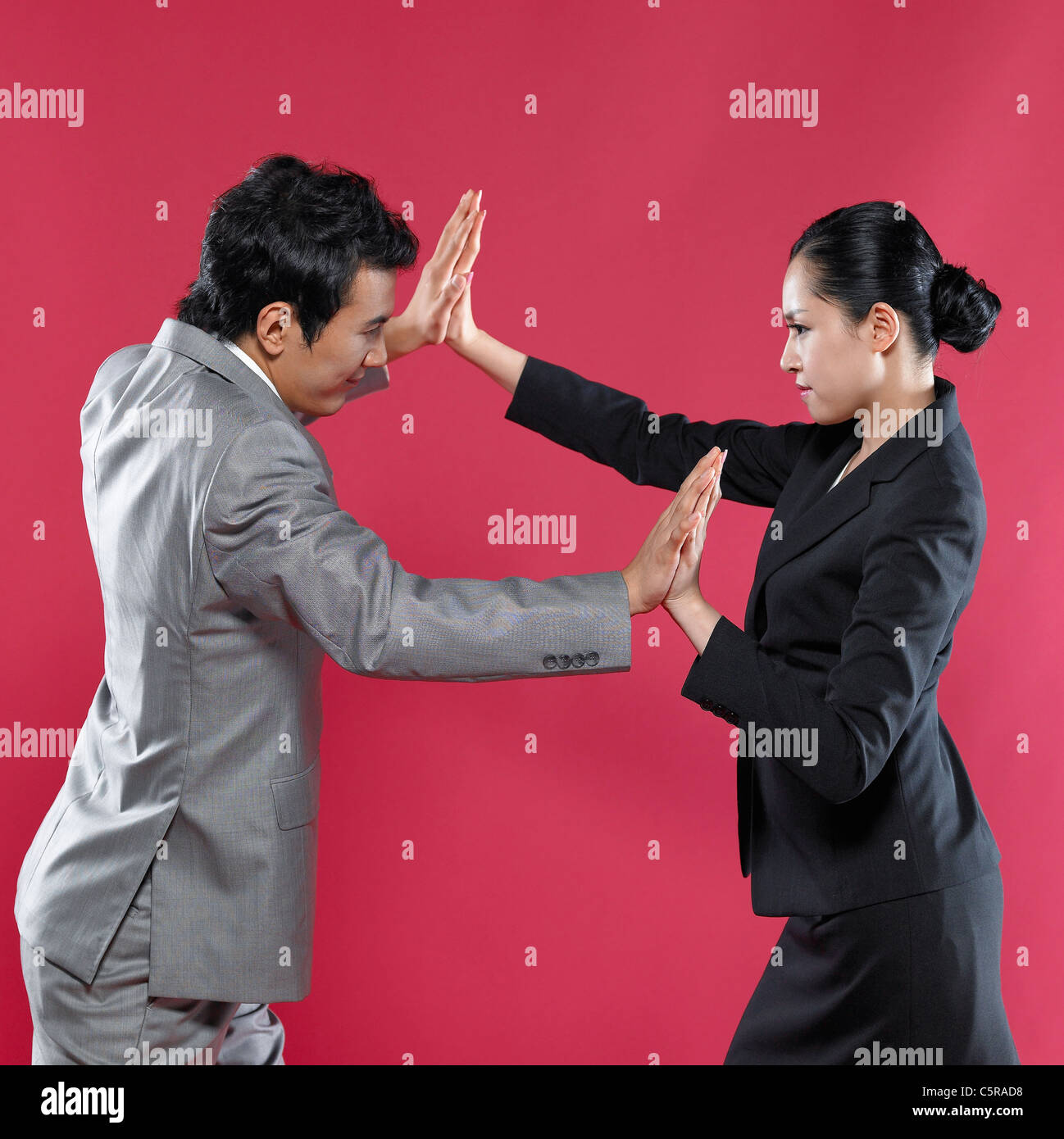 Pushing each other hi-res stock photography and images - Alamy