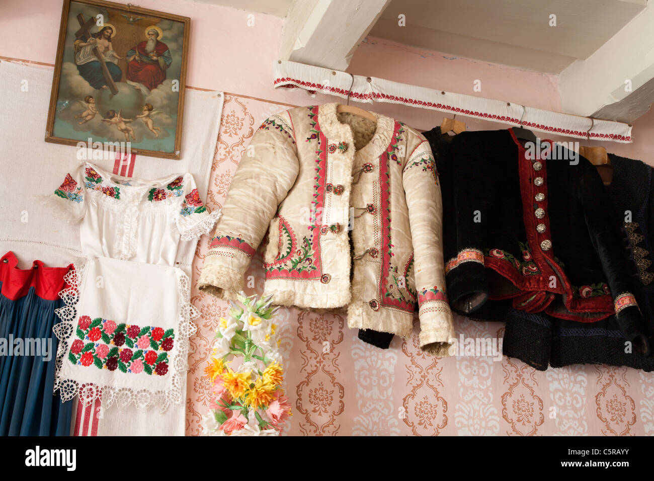 old middle Slovak coats - Sebechleby Stock Photo - Alamy