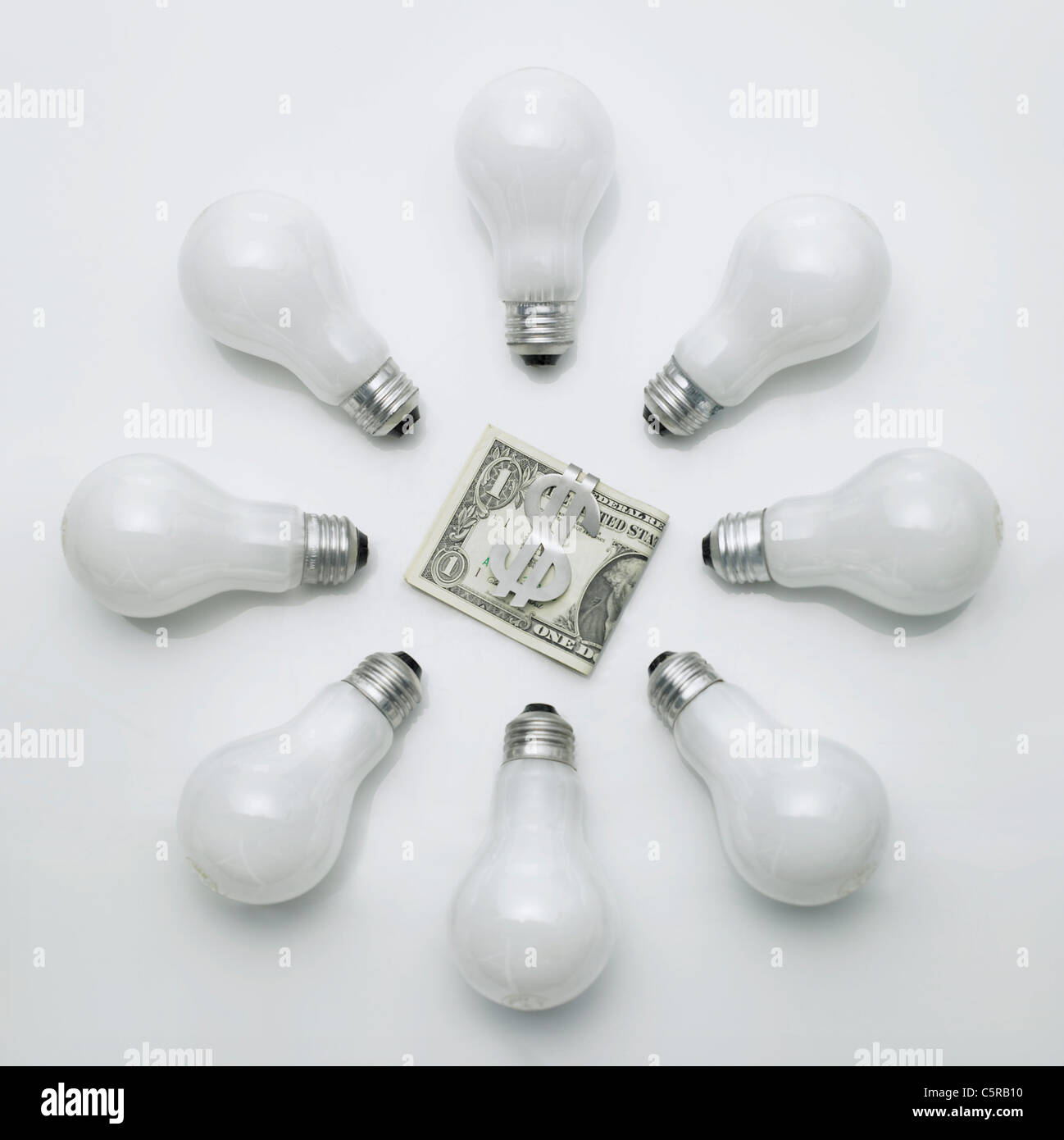 Bulb with a dollar sign hi-res stock photography and images - Alamy