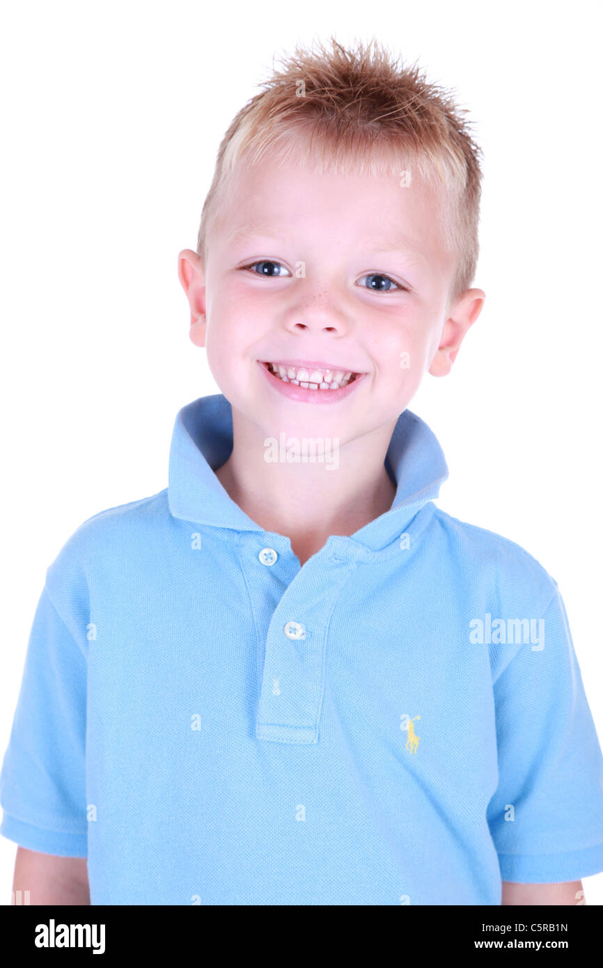 Portrait of a blond 4 year old boy Stock Photo - Alamy