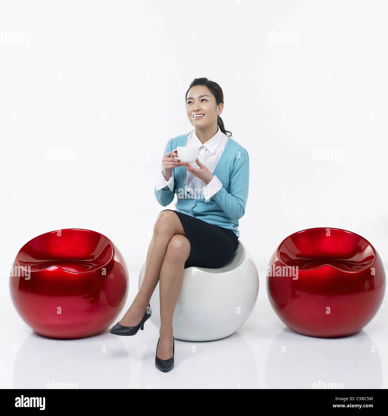 Woman drinking red tea shot hi-res stock photography and images - Alamy