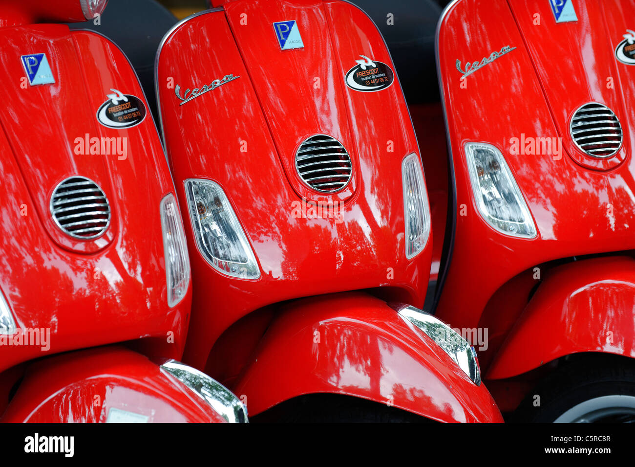 Red motor scooters High Resolution Stock Photography and Images - Alamy