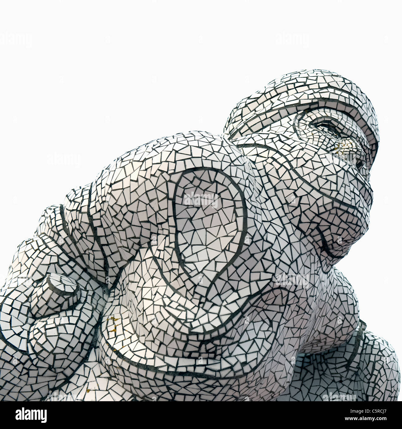 The Scott Antarctic Memorial mosaic statue at Cardiff Bay Stock Photo ...