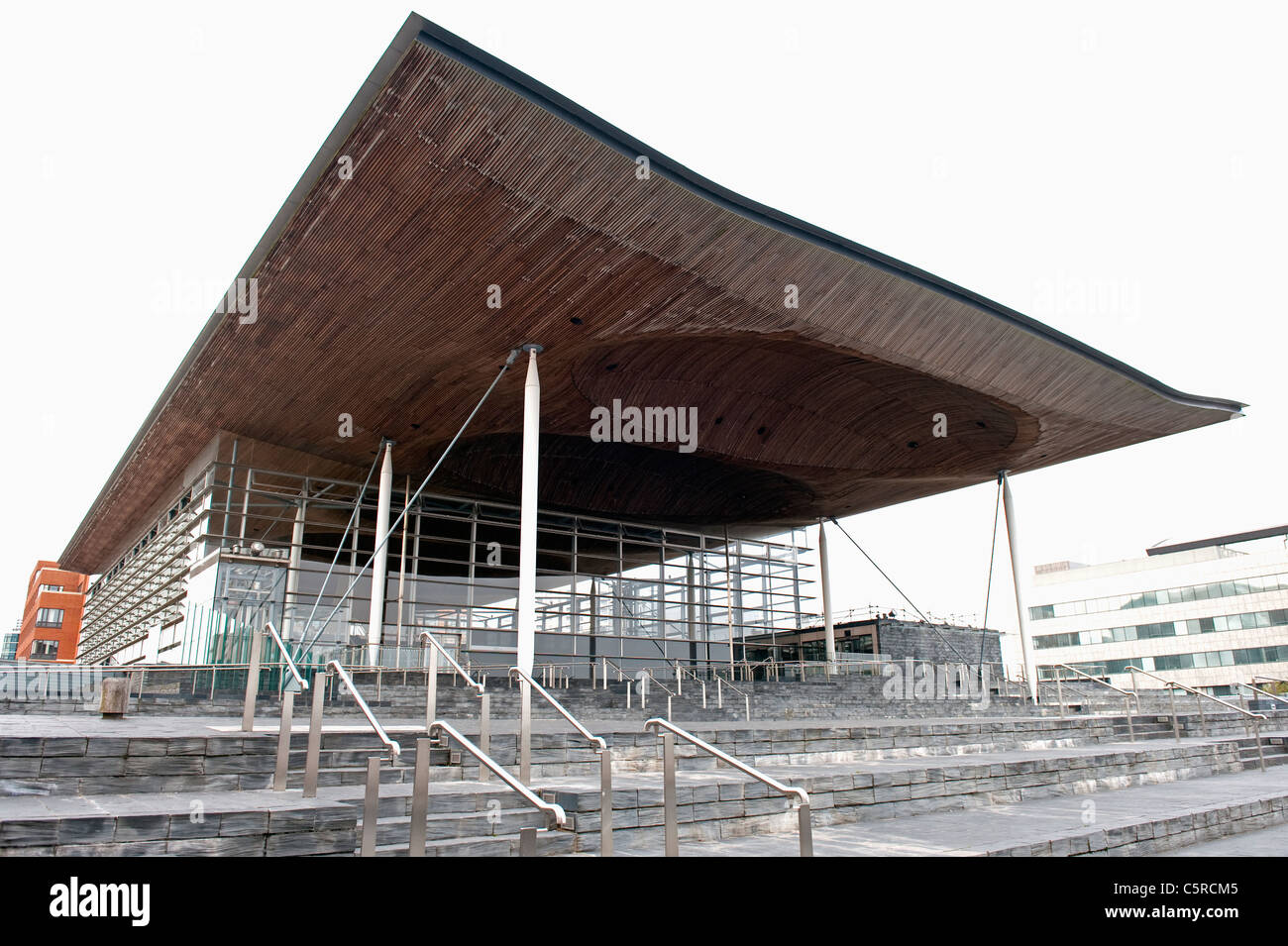 Exterior of The National Assembly of Wales on Cardiff Bay Stock Photo ...