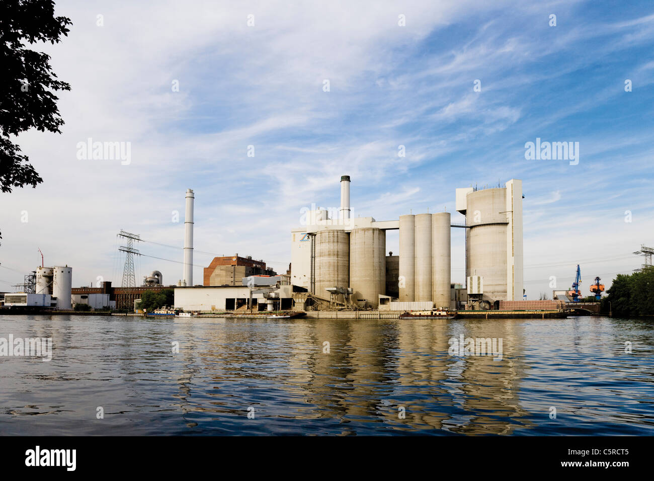 Germany, Berlin, Industrial building on the waterfront Stock Photo - Alamy