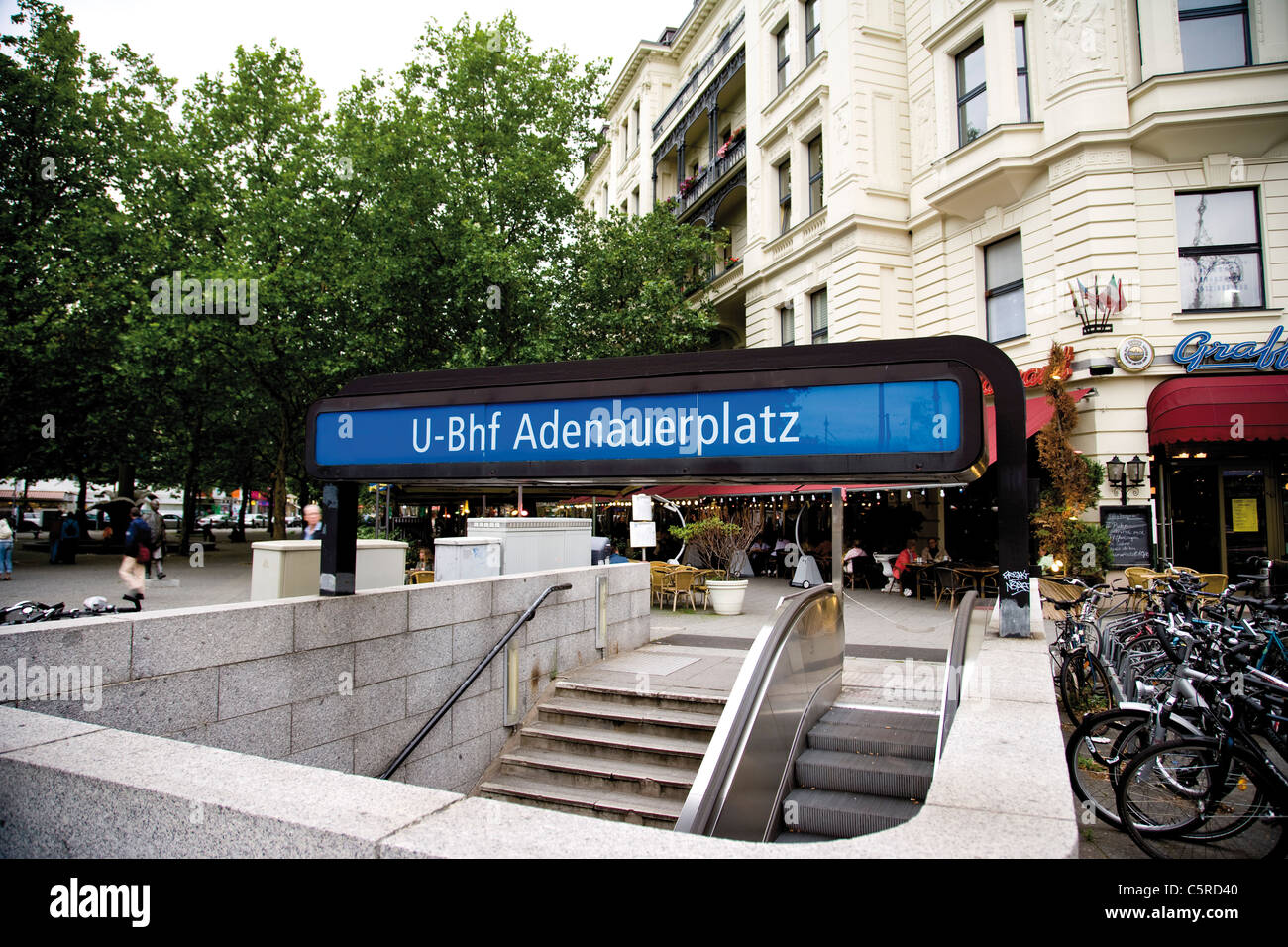 Germany, Berlin, Subway sign, Adenauerplatz Stock Photo - Alamy